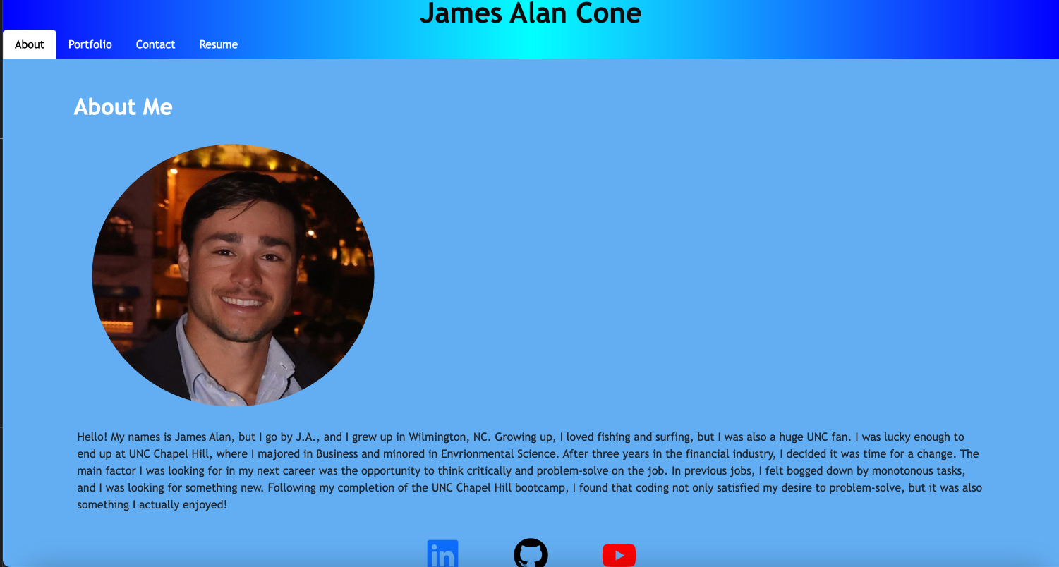 James Alan Cone's Portfolio